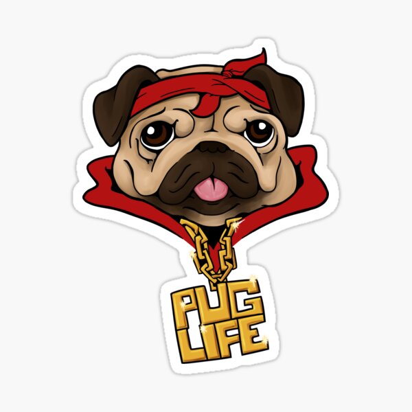 "PUG LIFE" Sticker for Sale by jamadhar | Redbubble