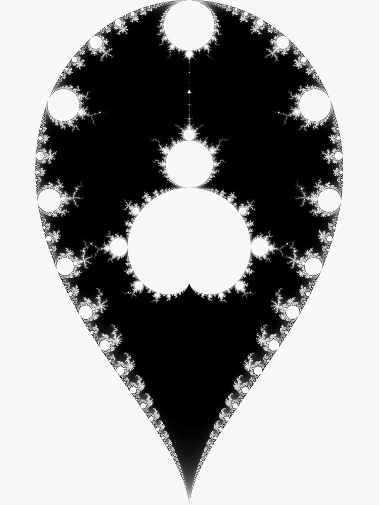 "Inverted & Mandelbrot Monochrome" Sticker for Sale by rupertrussell ...