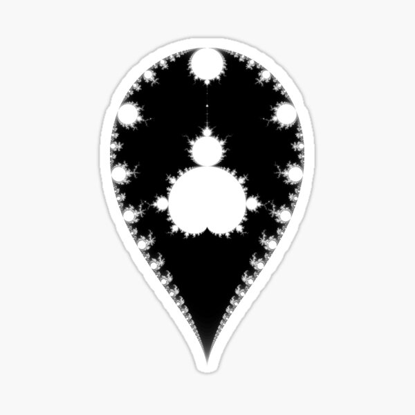 "Inverted & Mandelbrot Monochrome" Sticker for Sale by rupertrussell ...