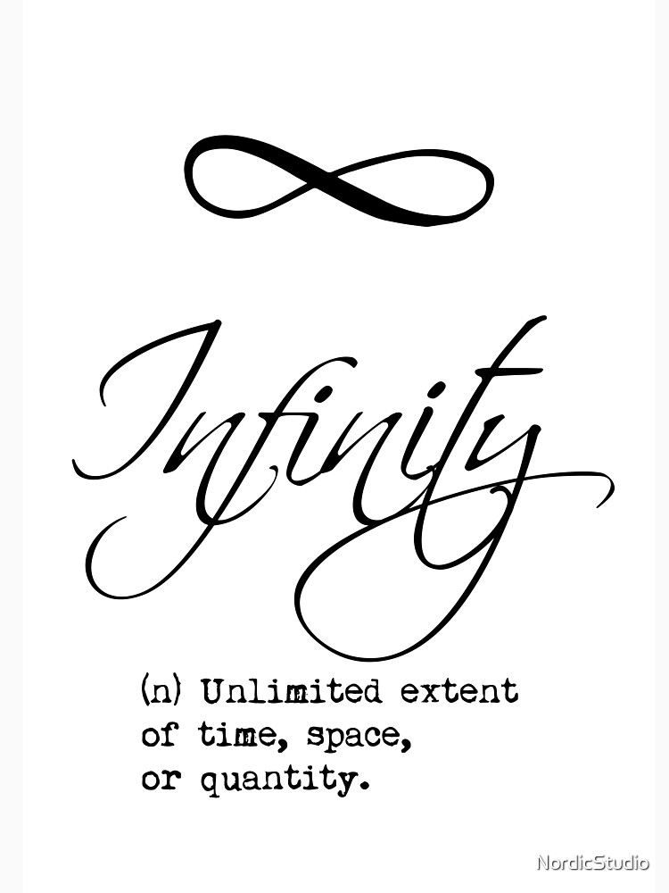 " Infinity Definition Calligraphy" T-shirt by NordicStudio | Redbubble