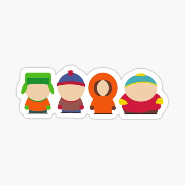 "SOUTH PARK: ERIC CARTMAN - KENNY - STAN - KYLE" Sticker for Sale by ...