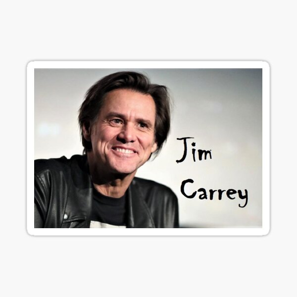 "Jim Carrey" Sticker by Kristikniceart | Redbubble