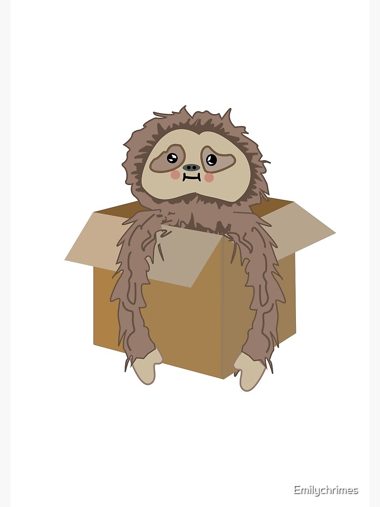 "Sloth in a box" Poster by Emilychrimes | Redbubble