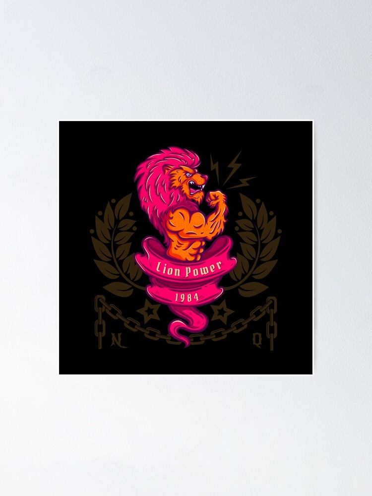"lion bodybuilder" Poster for Sale by SIR13 | Redbubble