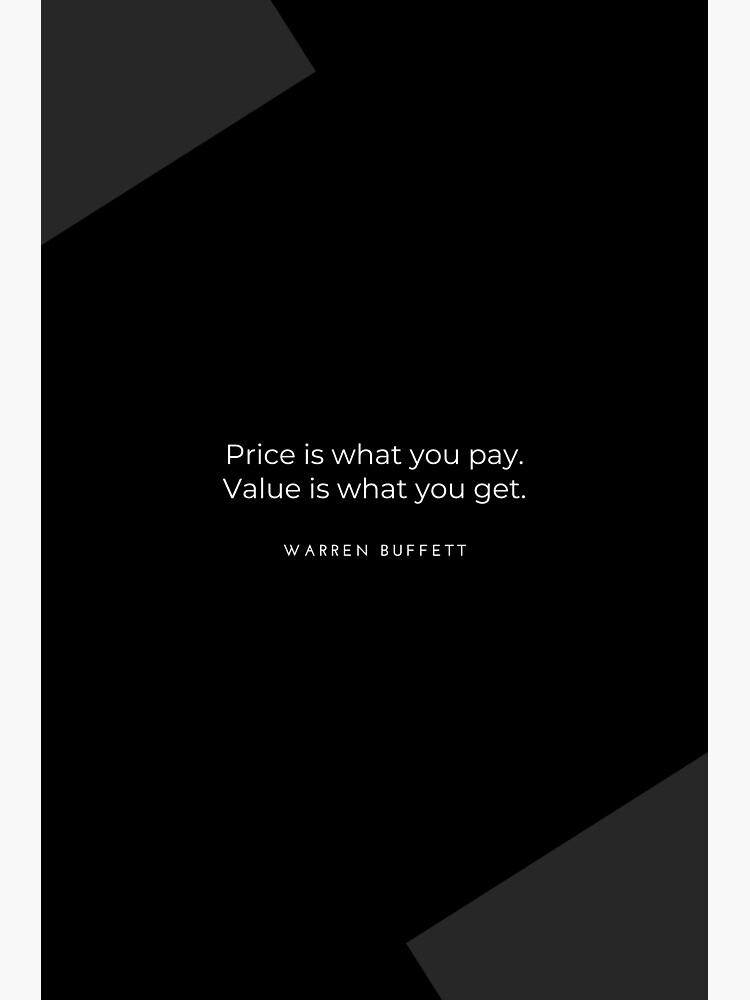Price and Value - Warren Buffett Premium Matte Vertical Poster sold by ...