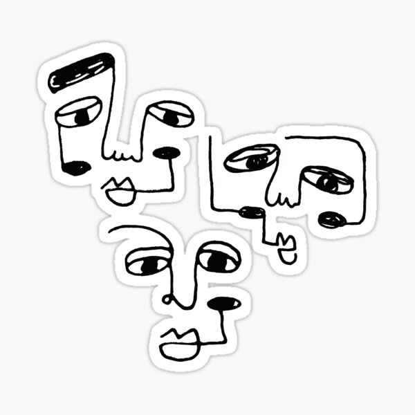 "Little line art boys" Sticker for Sale by sterresaurus | Redbubble