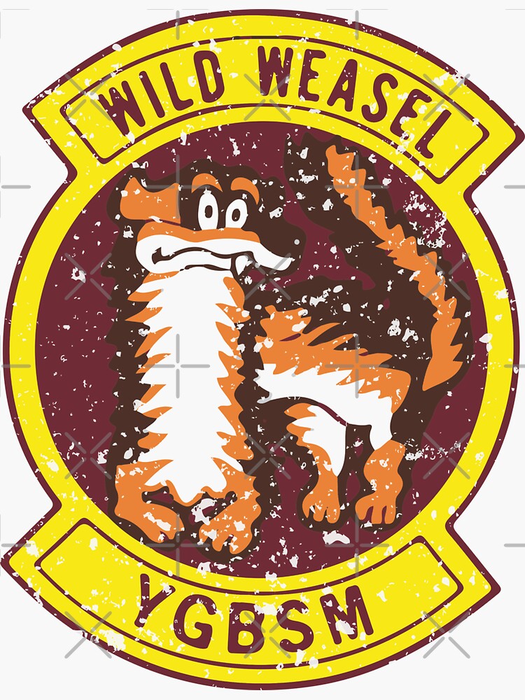 "Wild Weasel - YGBSM Vintage Insignia" Sticker for Sale by ruiazevedo ...