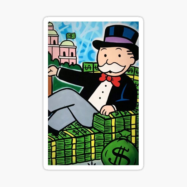 "$ Monopoly Man Phone Case $ Pool $" Sticker for Sale by monopolyman1 ...