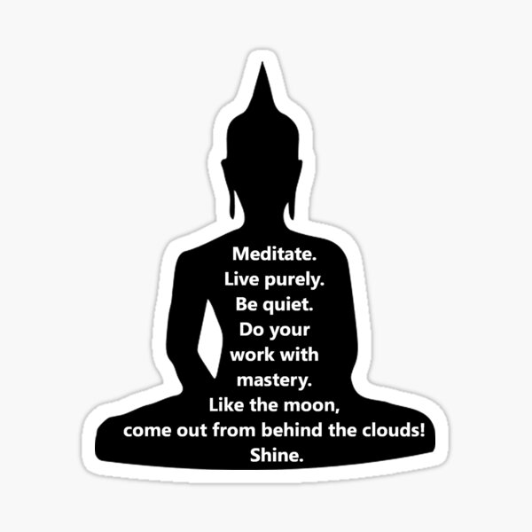 "Buddha Sayings" Sticker by Bami | Redbubble
