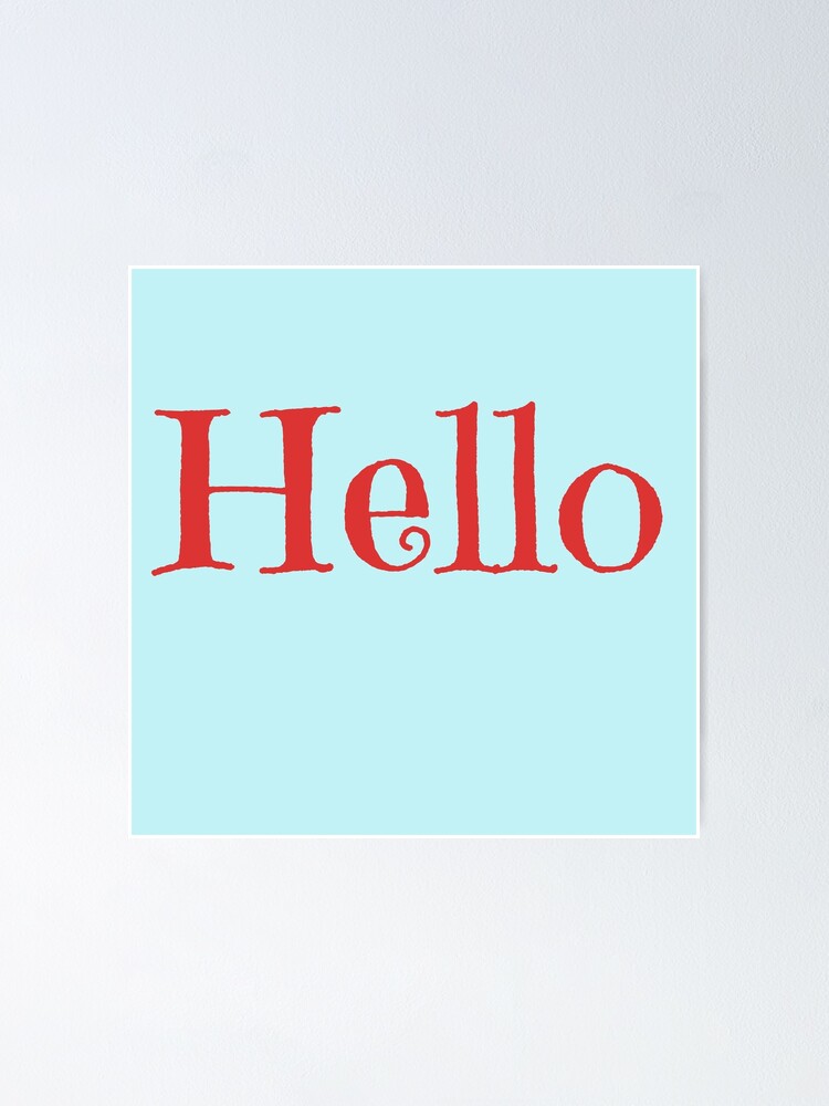 " Hello face mask" Poster for Sale by designInk | Redbubble