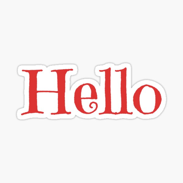" Hello face mask" Sticker by designInk | Redbubble