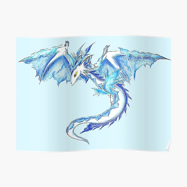 "Ice Wyvern" Poster by KOKeefeArt | Redbubble