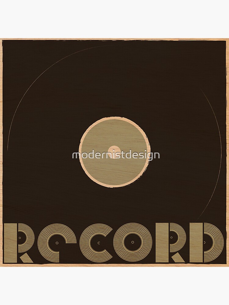 "Record " Sticker for Sale by modernistdesign | Redbubble
