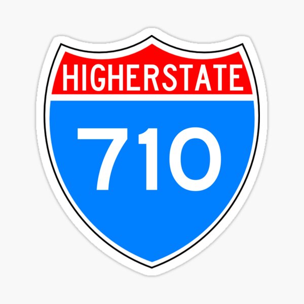 "Higherstate 710" Sticker by StrainSpot | Redbubble