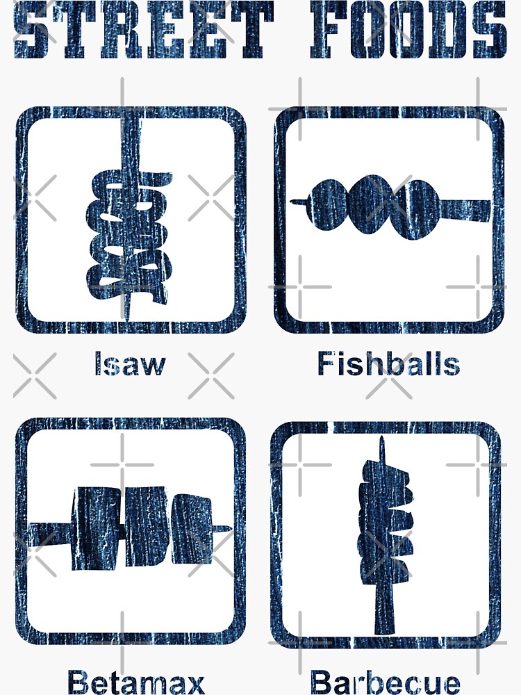 "Pinoy Street Food Icons" Sticker for Sale by busyokoy | Redbubble