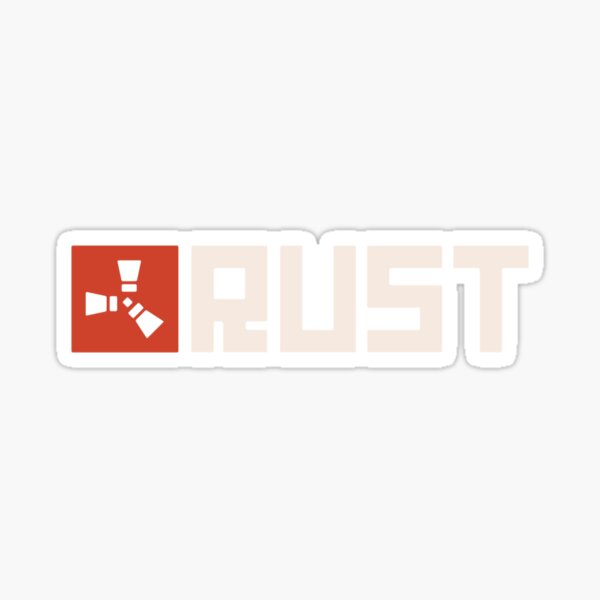 "Rust Logo Shirt" Sticker by syrup | Redbubble