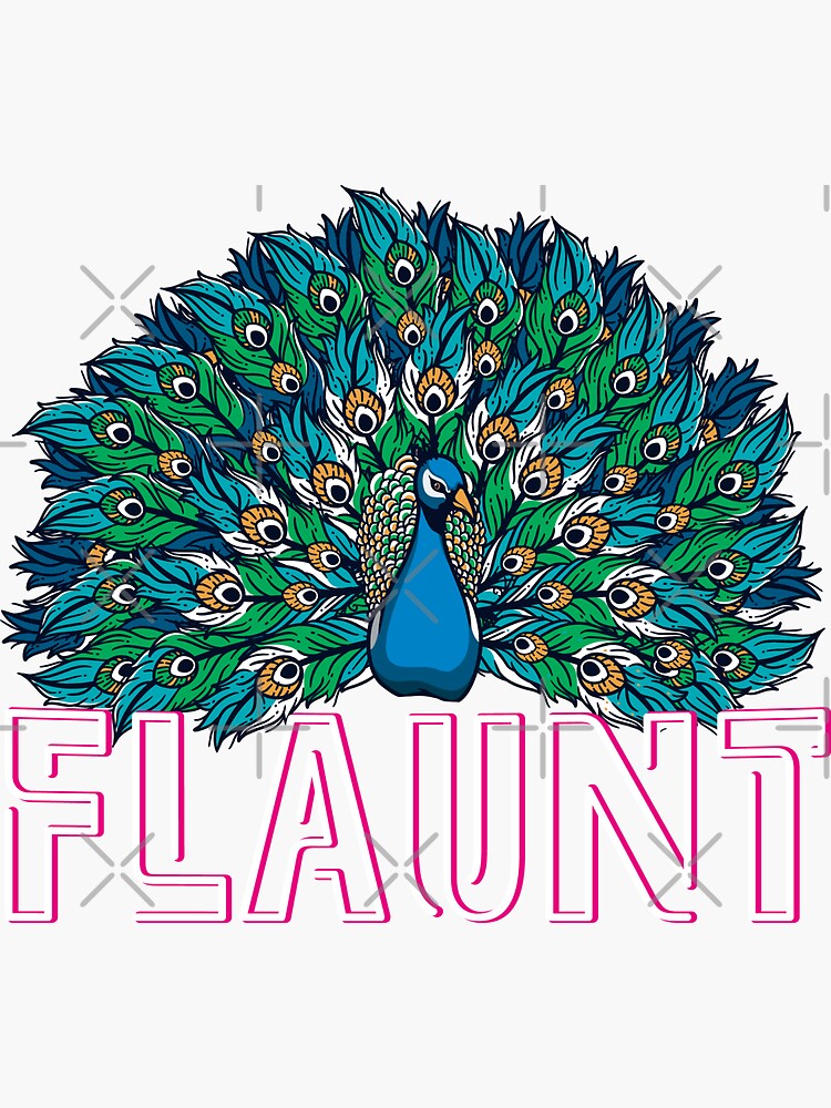 "The Flaunt womens graphic vintage style 60s 70s peacock bird groovy ...