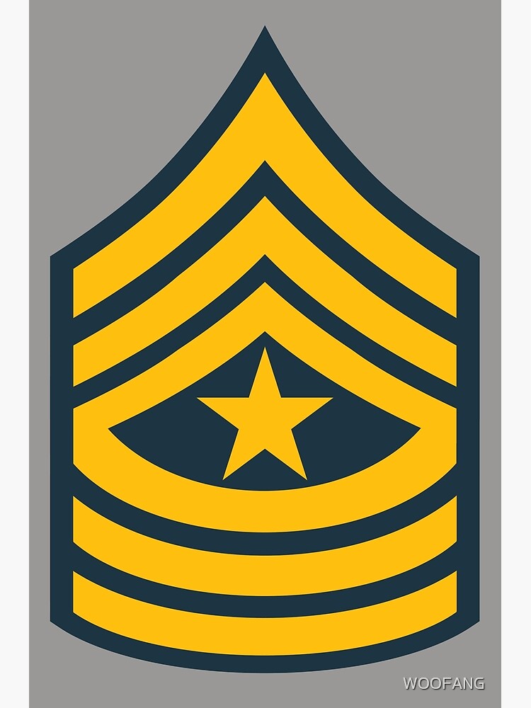 "US ARMY INSIGNIA - SERGEANT MAJOR" Poster for Sale by WOOFANG | Redbubble
