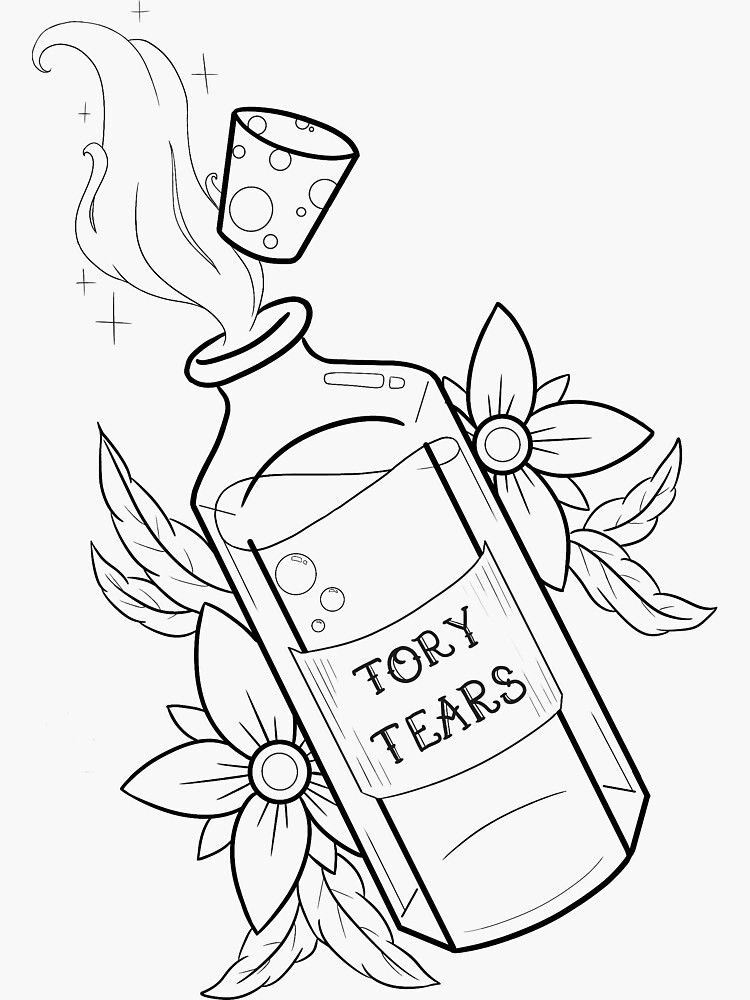 "Tory Tears Linework" Sticker for Sale by Ashen426 | Redbubble