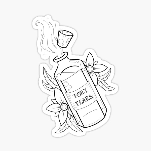 "Tory Tears Linework" Sticker for Sale by Ashen426 | Redbubble