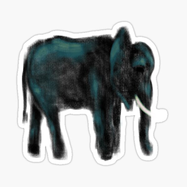 "Blue Elephant - Blue Elephant" Sticker for Sale by Haivie | Redbubble