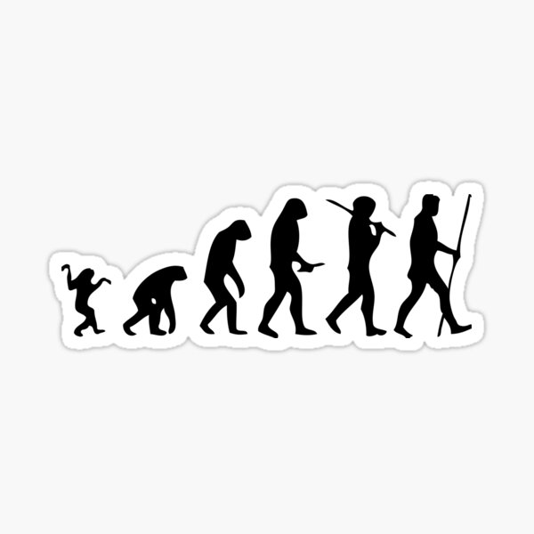 "EVOLUTION OF HUMAN" Sticker for Sale by Bakhrombek | Redbubble
