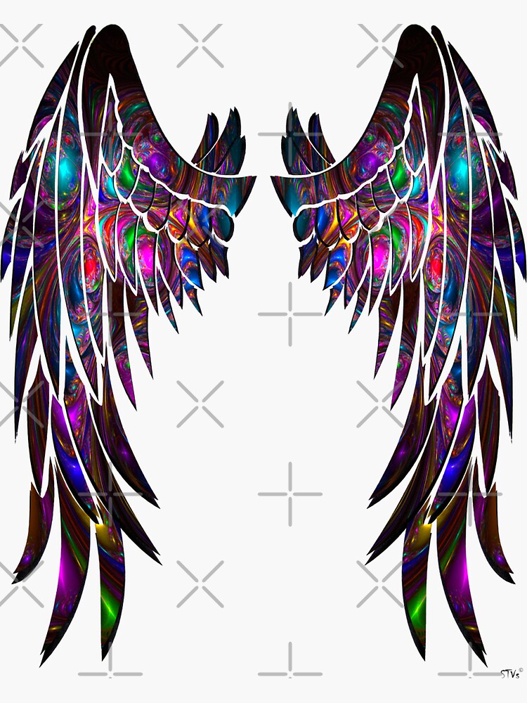 "Dark colors wings" Sticker for Sale by STVs | Redbubble