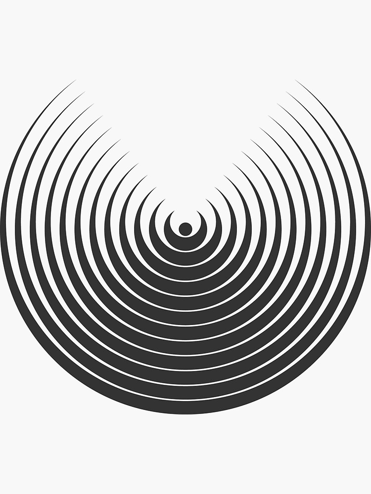 "Spiky Circle Pattern - Half" Sticker for Sale by joshdbb | Redbubble