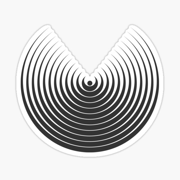 "Spiky Circle Pattern - Half" Sticker for Sale by joshdbb | Redbubble