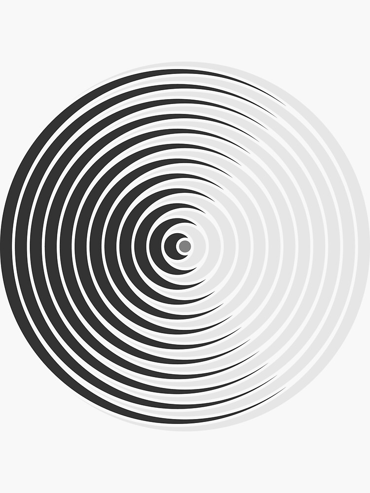 "Spiky Circle Pattern - Black and White" Sticker by joshdbb | Redbubble