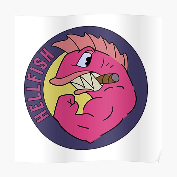 "Flying Hellfish! Simpsons" Poster by NoHomers | Redbubble