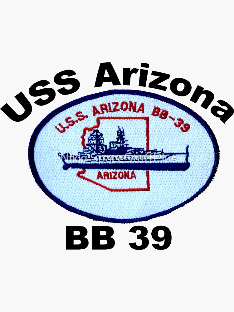 "USS Arizona (BB-39) Crest" Sticker for Sale by Spacestuffplus | Redbubble