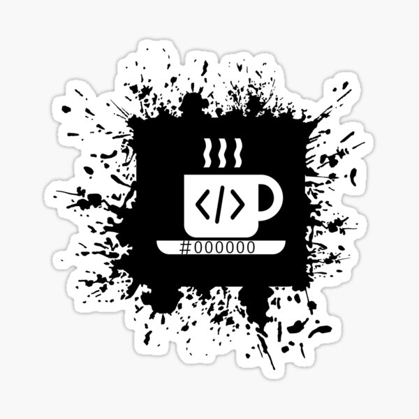 "Black Coding Coffee " Sticker for Sale by kouddad | Redbubble