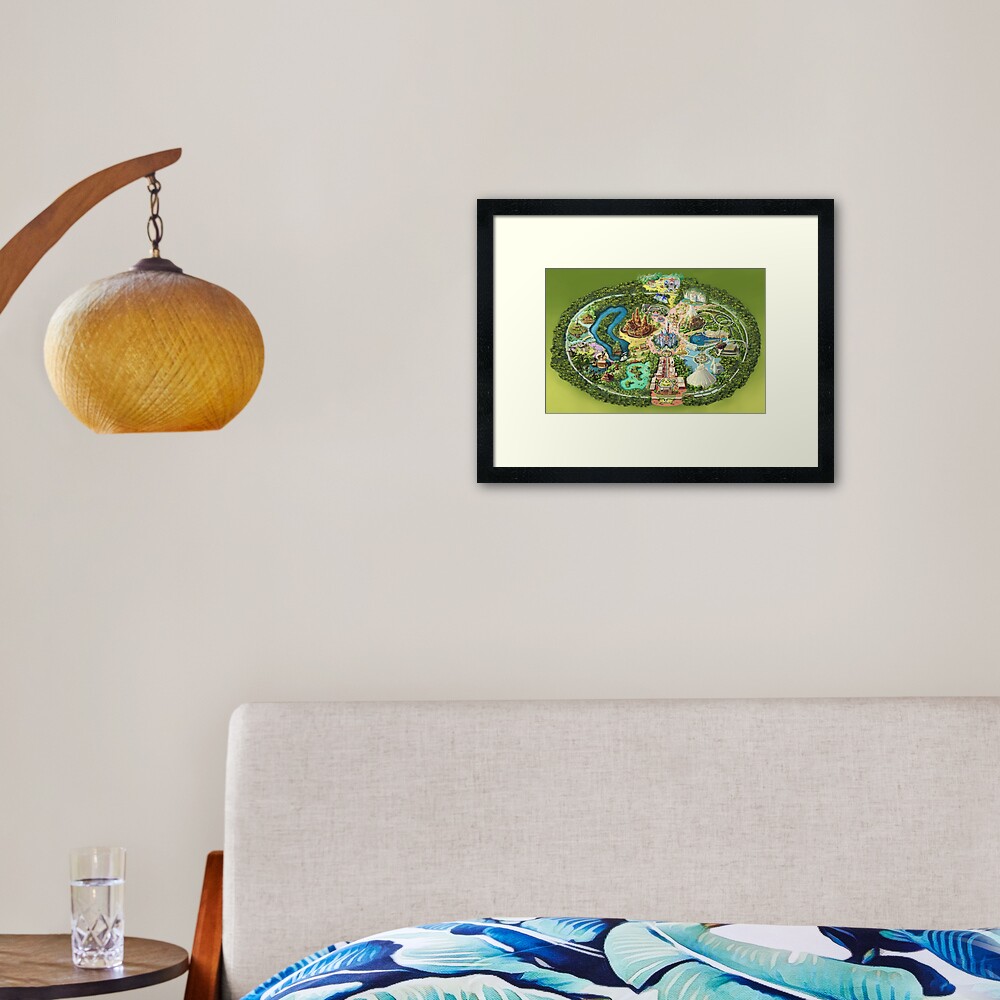 "Theme Park Colorful Map" Sticker for Sale by Rainbows Galore | Redbubble