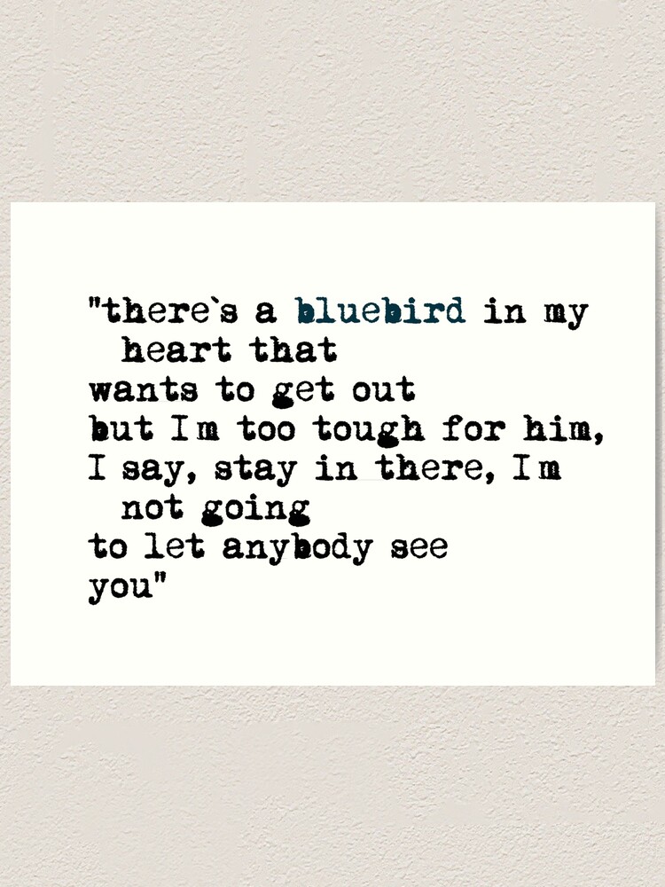 "Blue bird quote" Art Print by fuka-eri | Redbubble