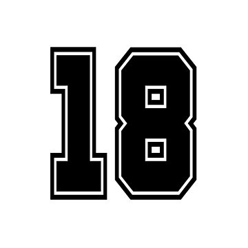 "18 shirt number college style football soccer number" Art Board Print ...