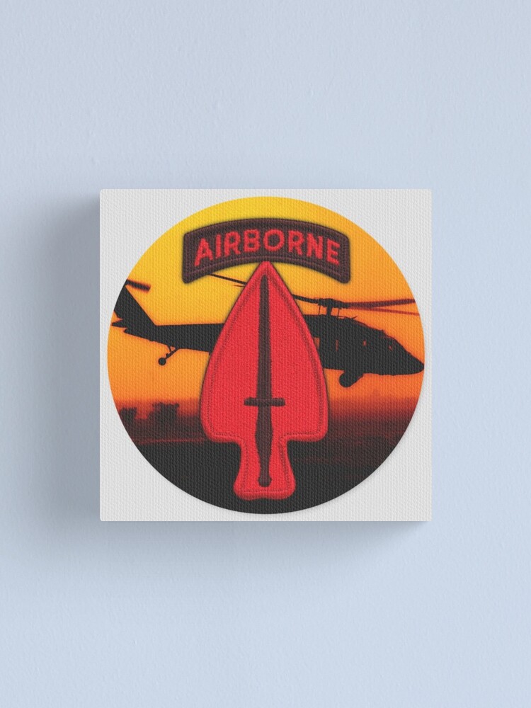 "US Army USASOC Special Ops Veterans Sticker" Canvas Print for Sale by ...