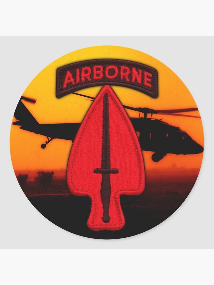 "US Army USASOC Special Ops Veterans Sticker" Canvas Print for Sale by ...