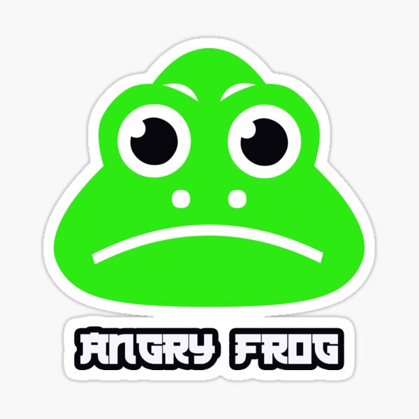 "Cute Baby Angry Frog" Sticker for Sale by DSG-PANDA | Redbubble