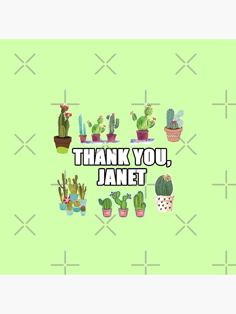 "thank you, janet" Pin for Sale by aluap106 | Redbubble