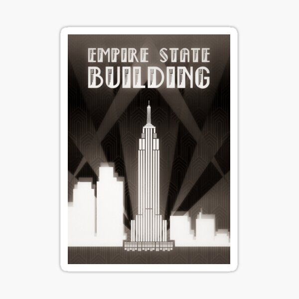 "NY Empire State Building" Sticker by shbubble1 | Redbubble