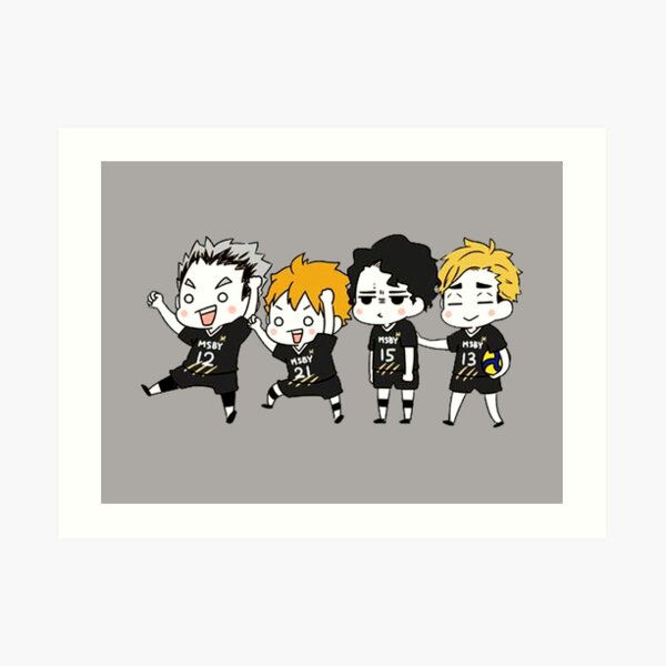 "Cute Cartoon MSBY Black Jackals" Art Print by jrmyevans | Redbubble