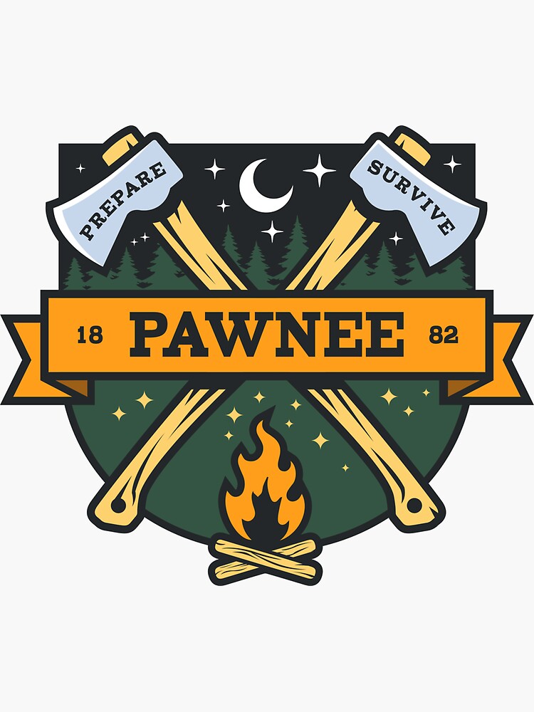 "Pawnee Rangers Ron Swanson Parks and Rec" Sticker for Sale by ...