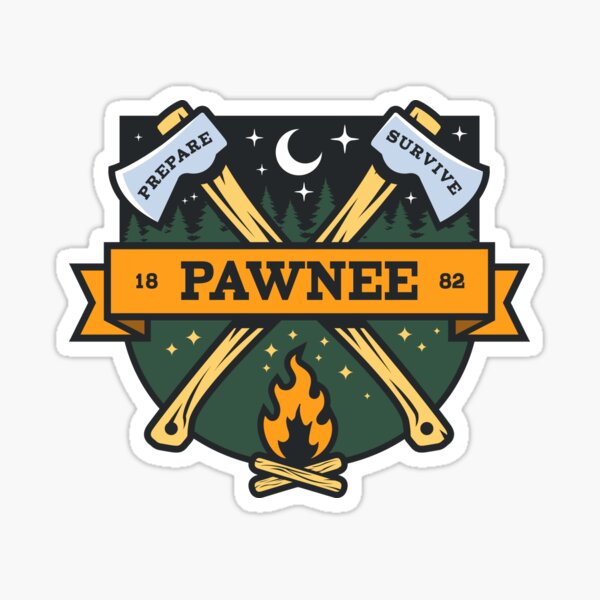 "Pawnee Rangers Ron Swanson Parks and Rec" Sticker for Sale by ...