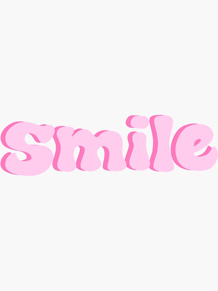 "pink smile" Sticker for Sale by adelaideb1 | Redbubble
