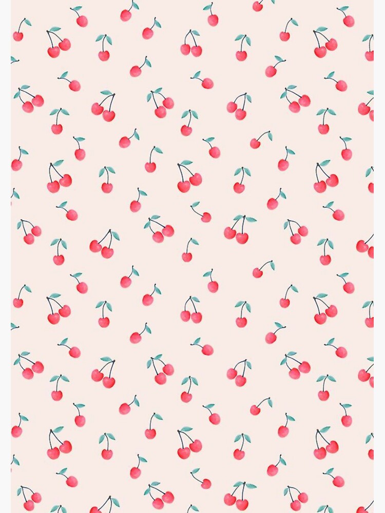 "cute pink cherry print " Sticker for Sale by aesthetic--art | Redbubble