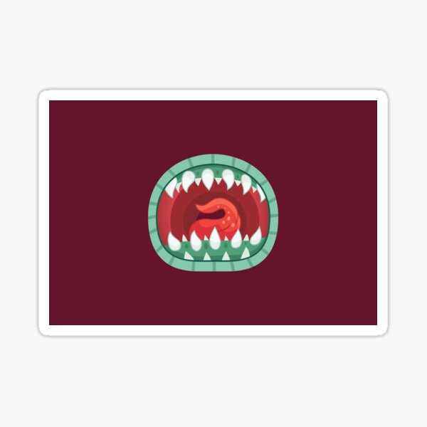 "Toothy Monster Mouth" Sticker for Sale by RedeyeDigital | Redbubble