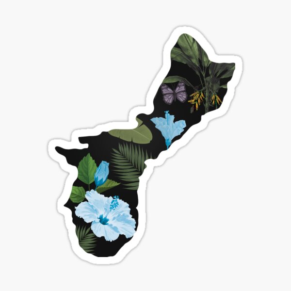 "Guam Island Map Blue" Sticker for Sale by aangoco | Redbubble