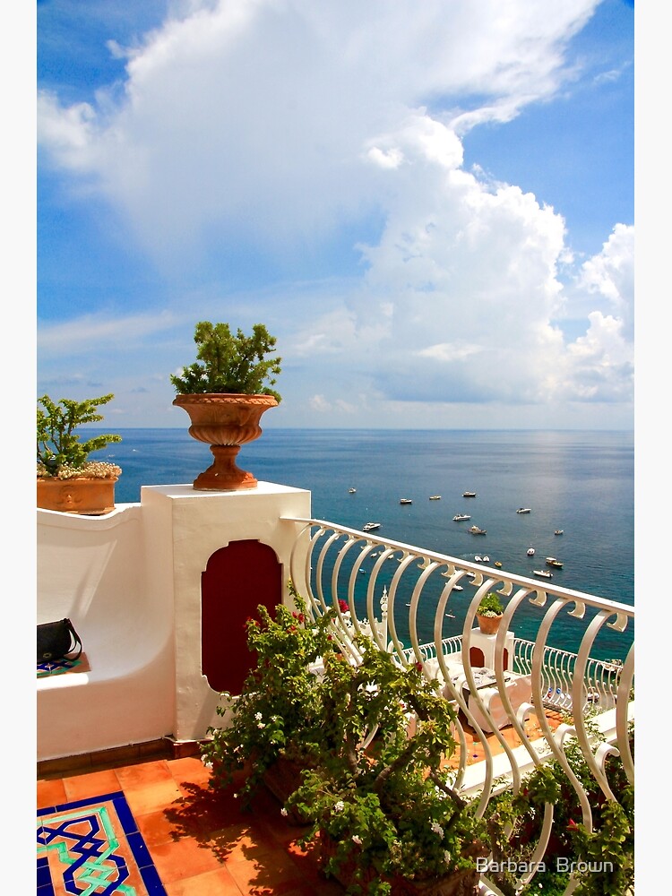 "Balcony View, Positano, Italy" Photographic Print by lenzart | Redbubble