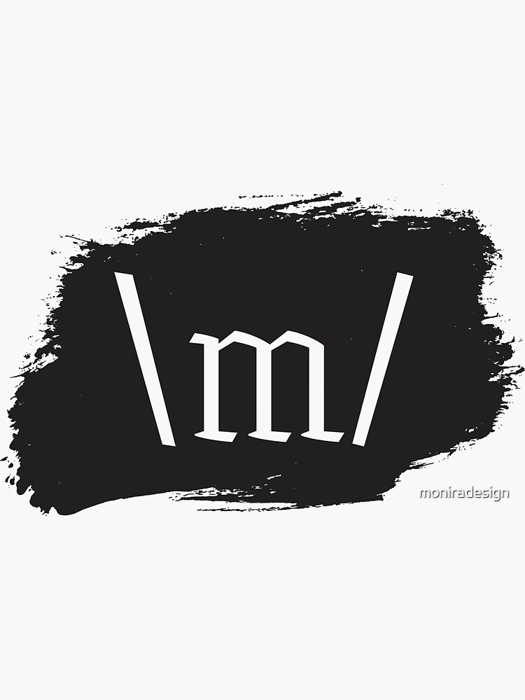 "Heavy Metal Fist / die Pommesgabel als Emoticon / Satzzeichen" Sticker ...